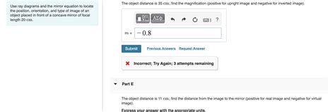 Solved Use Ray Diagrams And The Mirror Equation To Locate Chegg