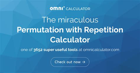 Permutation With Repetition Calculator