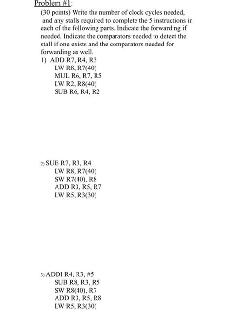 Solved Problem Points Write The Number Of Clock Chegg Com