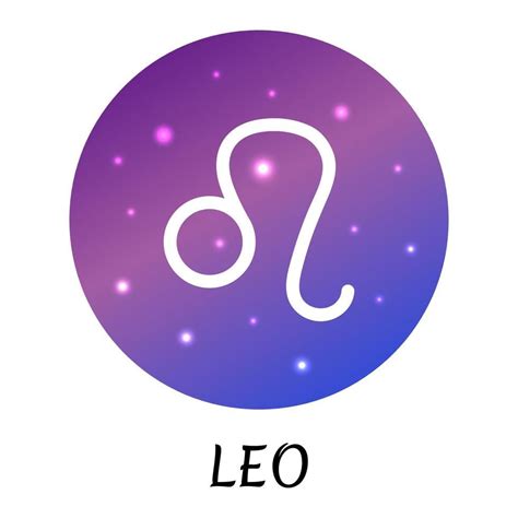 Zodiac Sign Leo Isolated Vector Icon Zodiac Symbol With Starry