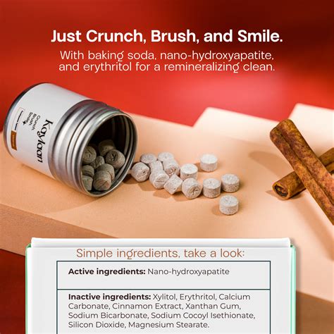 Cinnamon Flavored Toothpaste Tablet Refills Fluoride Free Kaylaan Llc