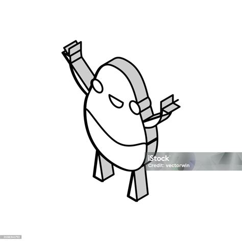 캐릭터 아보카도 녹색 아이소 메트릭 아이콘 벡터 일러스트 레이 션 0명에 대한 스톡 벡터 아트 및 기타 이미지 0명 건강한 생활방식 과일 Istock