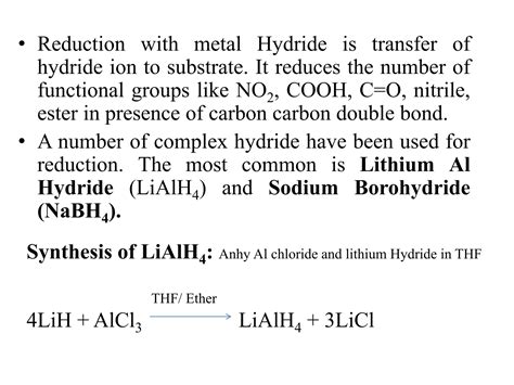 Reduction With Metal Hydride Pci Syllabus Organic Heterocyclic Chemistry Pdf