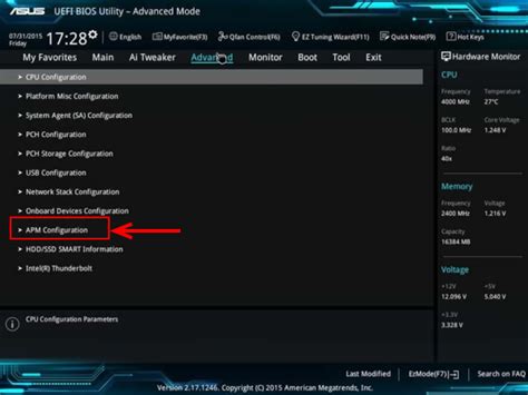 PC Bios Power Settings Stuga
