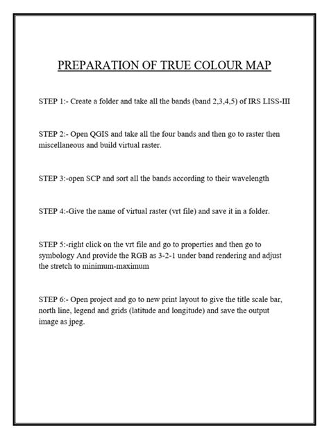 True Colour Map In Qgis Pdf