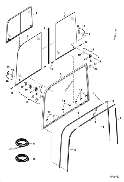 Operator Cab Rh Window Assembly Excavators Bobcat E17 B4pr11001 And Above