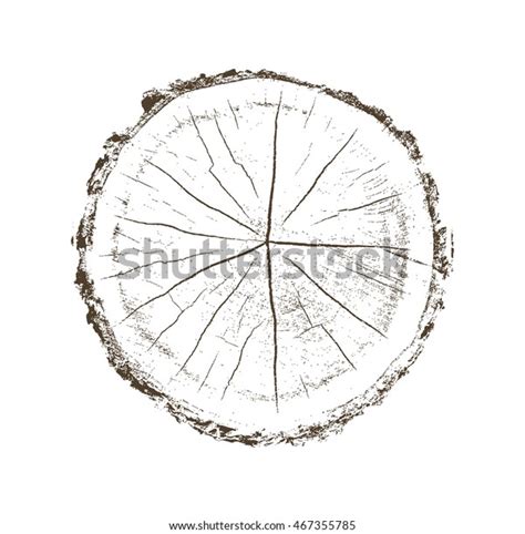 Vector Wood Tree Rings Aged Texture Stock Vector Royalty Free Shutterstock