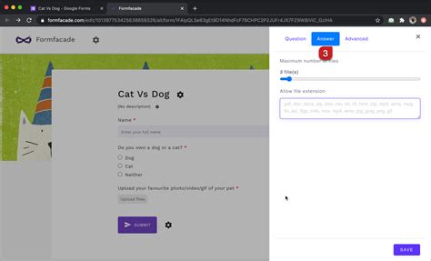 Petaform How To Restrict The Files That Users Can Upload In The Form