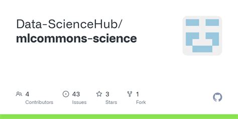 GitHub Data ScienceHub Mlcommons Science