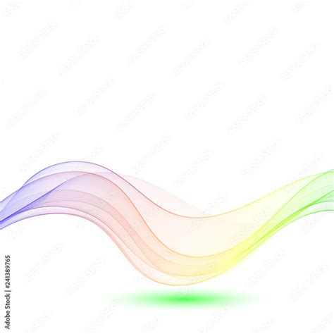Abstract Motion Smooth Color Wave Vector Curve Rainbow Lines Stock Vector Adobe Stock