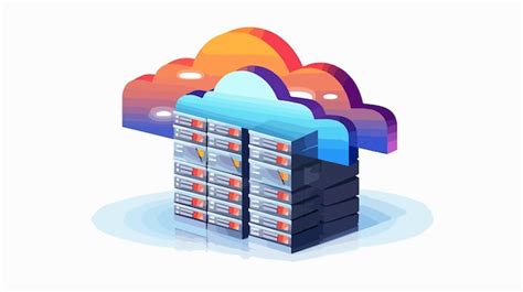 Data Center And Cloud Computing Arrow File Archive Hosting Web Premium Ai Generated Vector