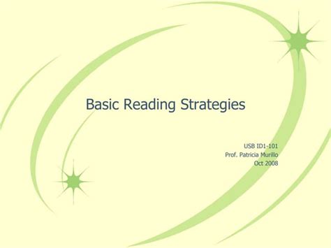 Reading Strategies Presentation Pptx