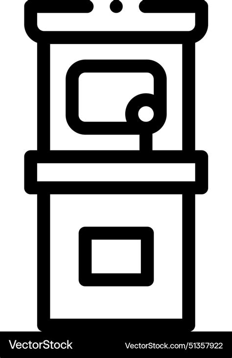 Arcade Icon Thin Linear Style Design Isolated Vector Image