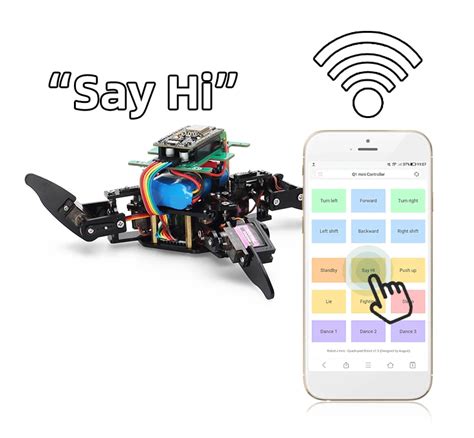 Smart Spider Robot With Esp8266 Wi Fi With Arduino Code Project Electronic Robotics Diy Kit