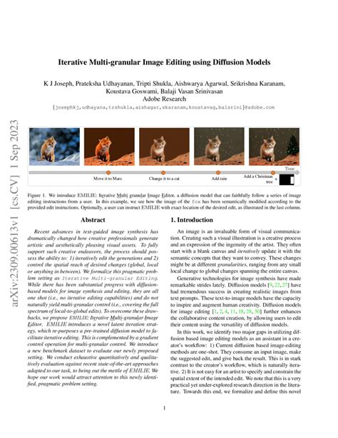 Iterative Multi Granular Image Editing Using Diffusion Models DeepAI