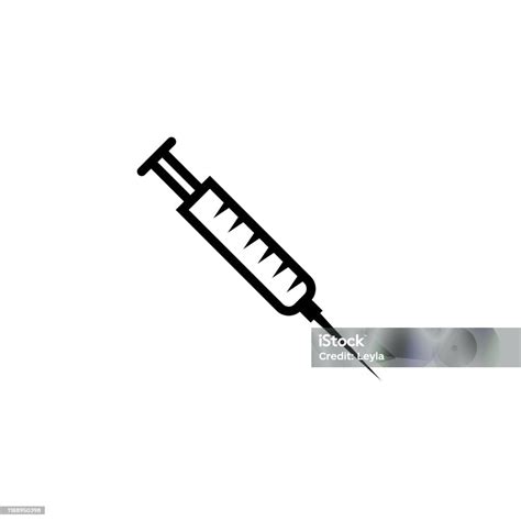 검은 색 주사기 아이콘이 분리되었습니다 간단한 백신 기호 사출 기호 간호사에 대한 스톡 벡터 아트 및 기타 이미지 간호사 건강관리와 의술 과학 Istock
