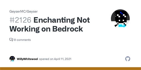 Enchanting Not Working On Bedrock Issue GeyserMC Geyser GitHub