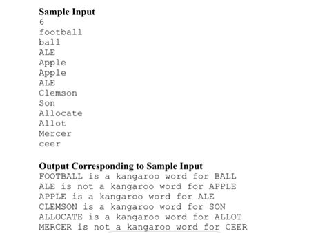 Solved Kangaroo Words ARO Write A Program That Compares Two Chegg