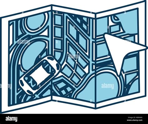 Map Navigation Gps With Pointer Isolated On White Background Stock Vector Image Art Alamy