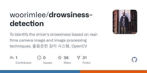 Github Woorimlee Drowsiness Detection To Identify The Drivers Drowsiness Based On Real Time