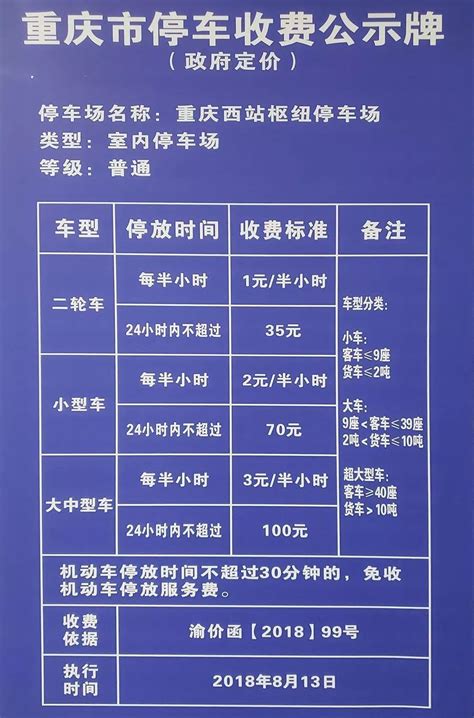 重庆西站停车场一天多少钱，重庆西站附近的停车场收费 停车网