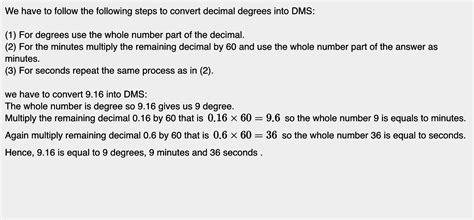 Solved Did I Give Correct Answers Please Explain Convert 9 16 To DMS Course Hero