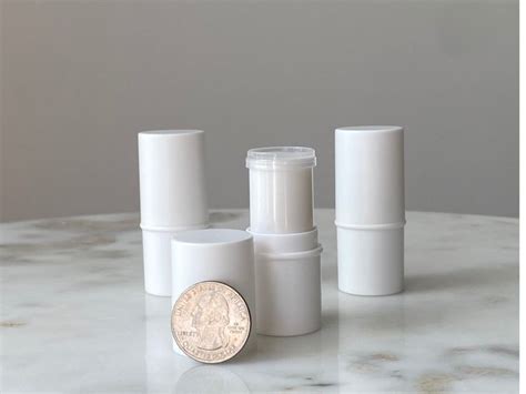 10 Count White Empty Chapstick Tubes Mini Cosmetic Containers