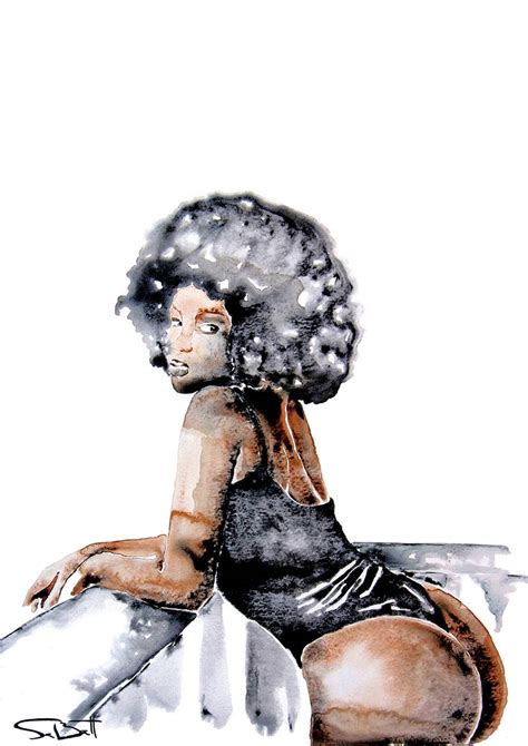 African Black Women Art Naked Black Woman Female Figurative Etsy