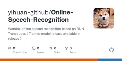 Github Yihuan Github Online Speech Recognition Working Online Speech Recognition Based On Rnn