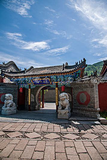 山西忻州市五台山罗睺寺大门 高清图片 全景视觉