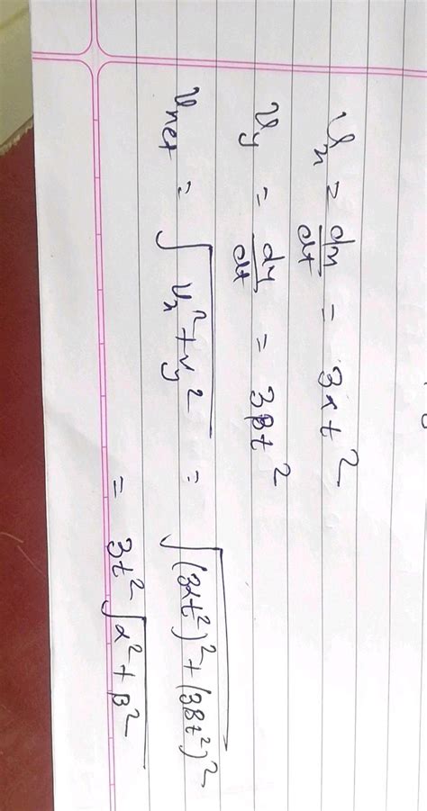 The Co Ordinates Of A Moving Particle Any Time T Are Given By X And Y Bts The Speed Of The