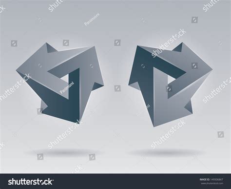 Vector 3d Impossible Arrow Unreal Objects Vector Shapes 149306867