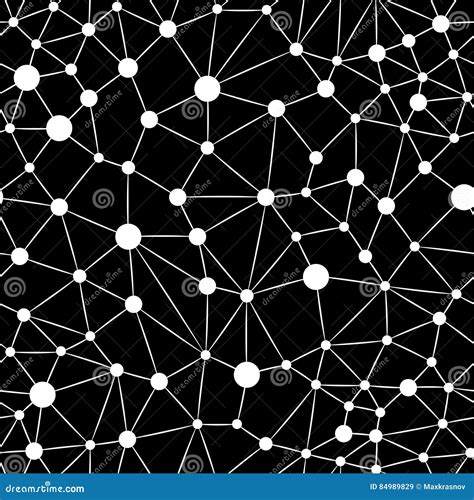 Seamless Neuron Pattern Stock Vector Illustration Of Design 84989829