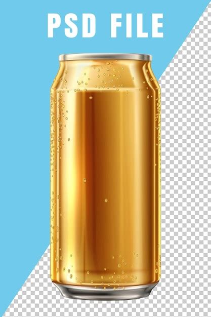 Пустая металлическая банка 3d реалистического контейнера для соды изолированная на прозрачном