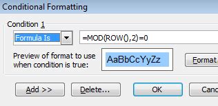 Shading Every Other Row In Excel Geekgirl S Plain English Computing