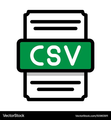 Document File Format Csv Spreadsheet Icon Vector Image
