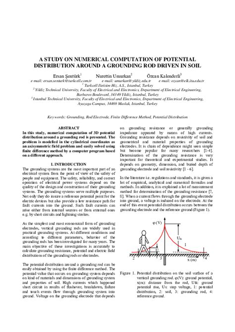 Pdf A Study On Numerical Computation Of Potential Distribution Around