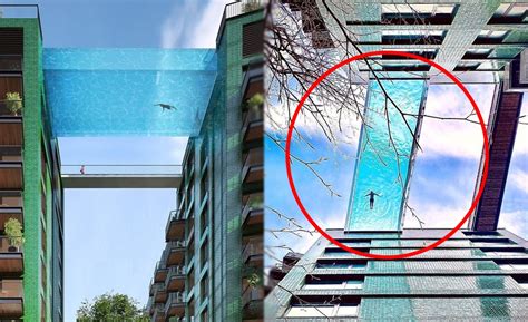 세계 최초 35미터 공중에 떠 있는 투명 수영장 Sns 화제 Kr