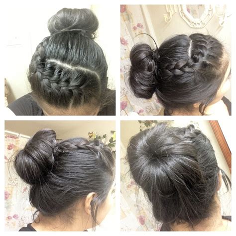 Cute Braid With A Messy Bun Cute For Work And Babe Hair Styles Beauty Hacks Hair