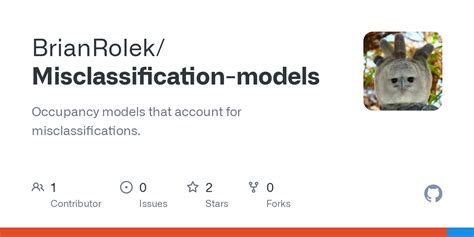 Github Brianrolekmisclassification Models Occupancy Models That
