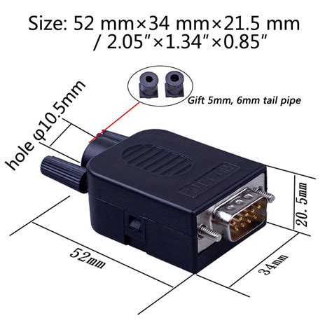 Getuscart Anmbest 4pcs Db9 Male Breakout Connector Db9 Solderless Rs232 D Sub Serial To 9 Pin