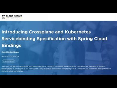 Introducing Crossplane And Kubernetes Servicebinding Specification With Spring Cloud Bindings