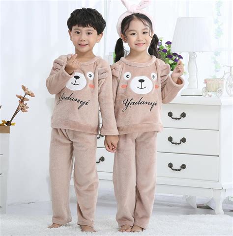 Зимняя коллекция года модные детские пижамы для детей возрастом от 3 до 14 лет фланелевые
