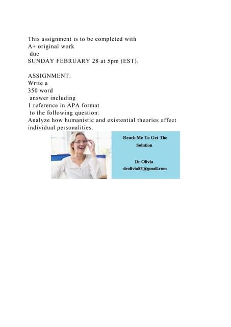 This Assignment Is To Be Completed With A Original Work Due Sdocx