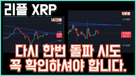리플 Xrp 다시 한번 돌파 시도 꼭 확인하셔야 합니다 Youtube