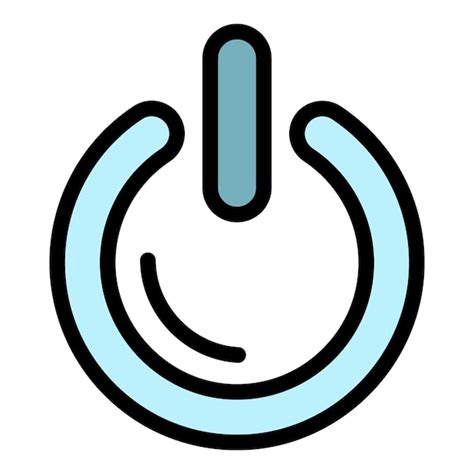 Premium Vector Power Off Button Icon Outline Power Off Button Vector Icon Color Flat Isolated