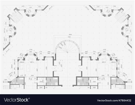 Architectural Background Building Construct Plan Vector Image