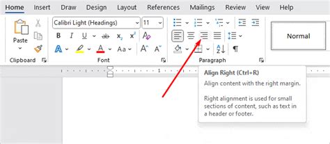How To Right Or Left Align In Word