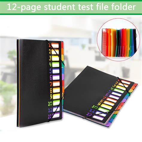 Fimeskey 1 Pc Folder File File Document Organizer With Labels 12 Paper Folder Pockets Expanding