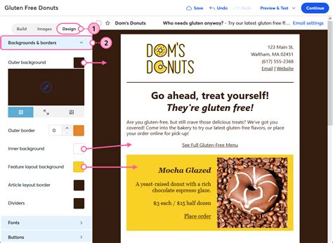 Change The Background Color And Pattern In An Email